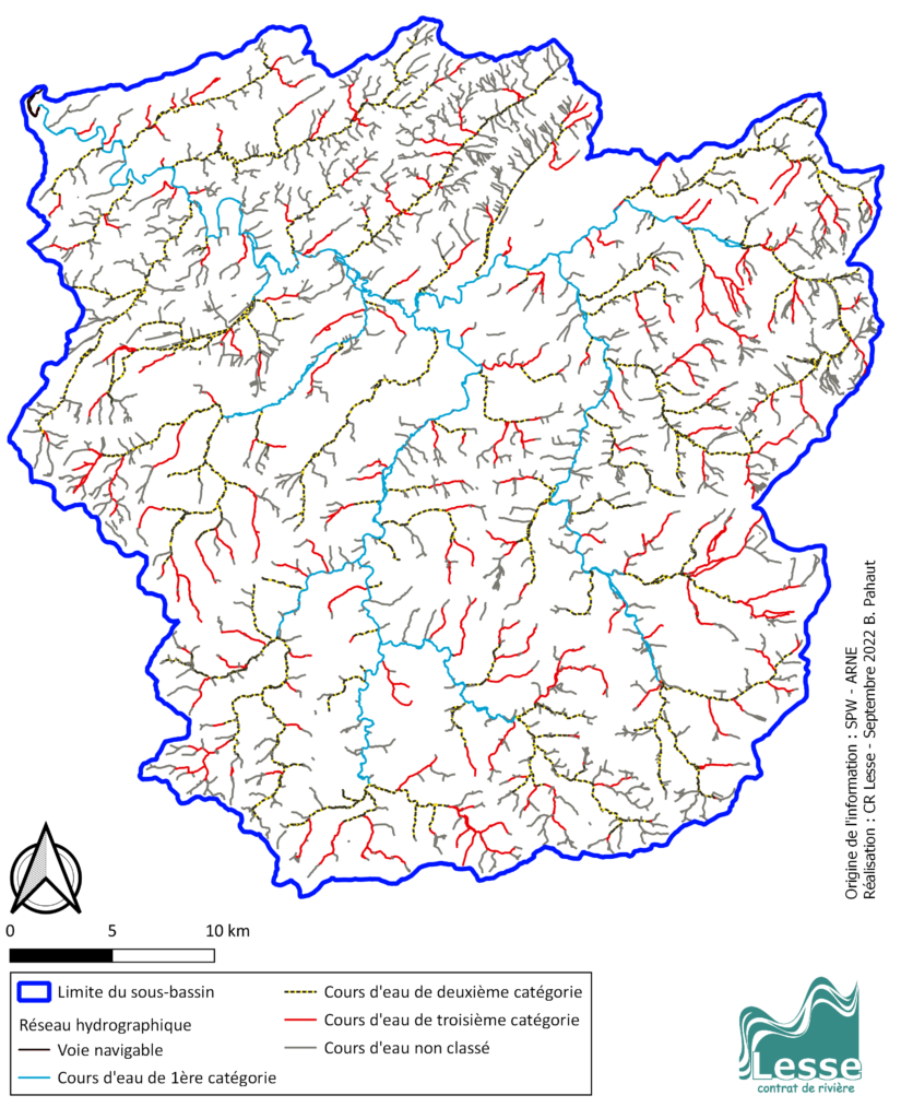 Réseau hydrographique – Contrat de Rivière pour la Lesse